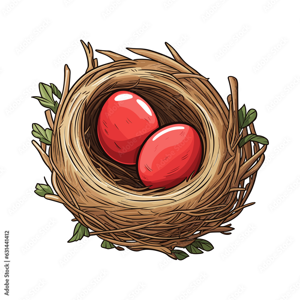 Bird nest with egg clipart, Illustration of a Bird Nest with Egg. Stock ...