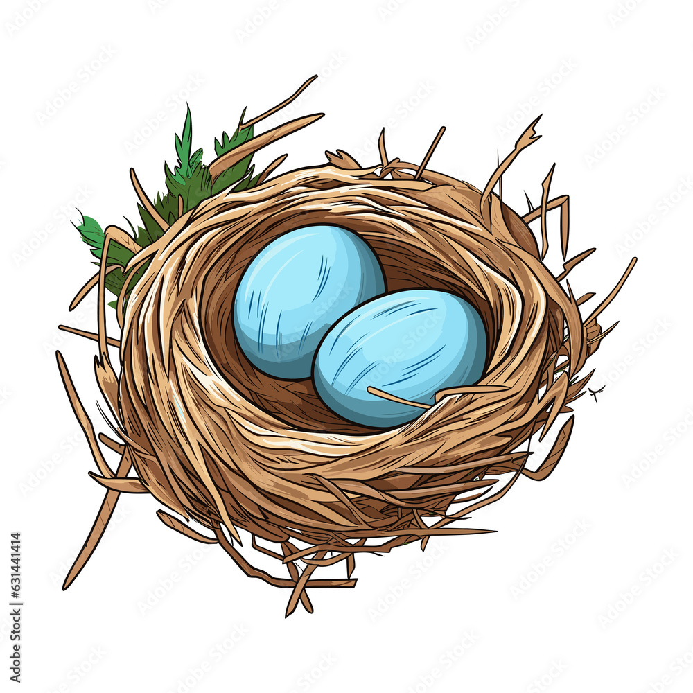 Bird nest with egg clipart, Illustration of a Bird Nest with Egg. Stock ...