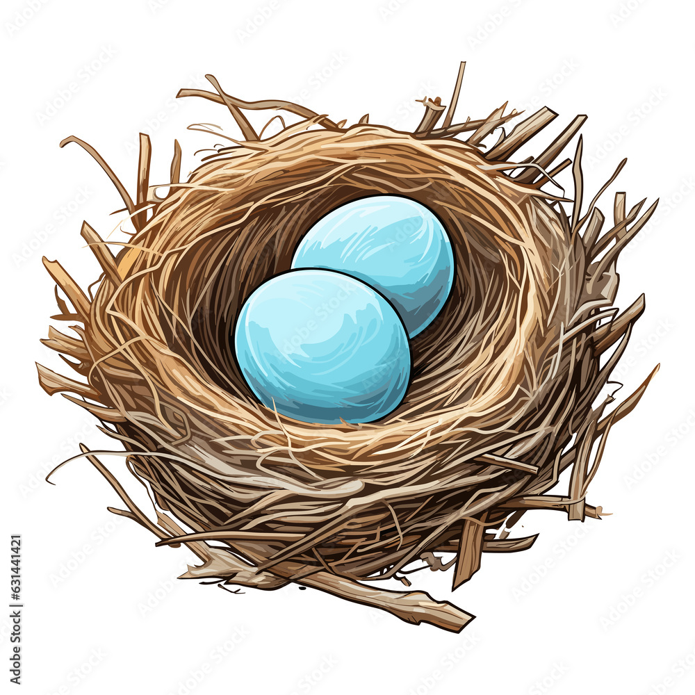 Bird nest with egg clipart, Illustration of a Bird Nest with Egg. Stock ...