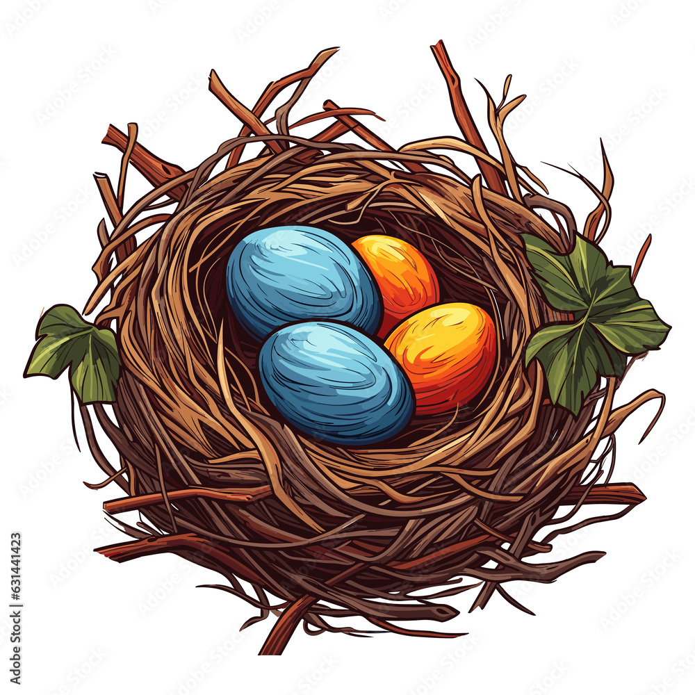 Bird nest with egg clipart, Illustration of a Bird Nest with Egg. Stock ...