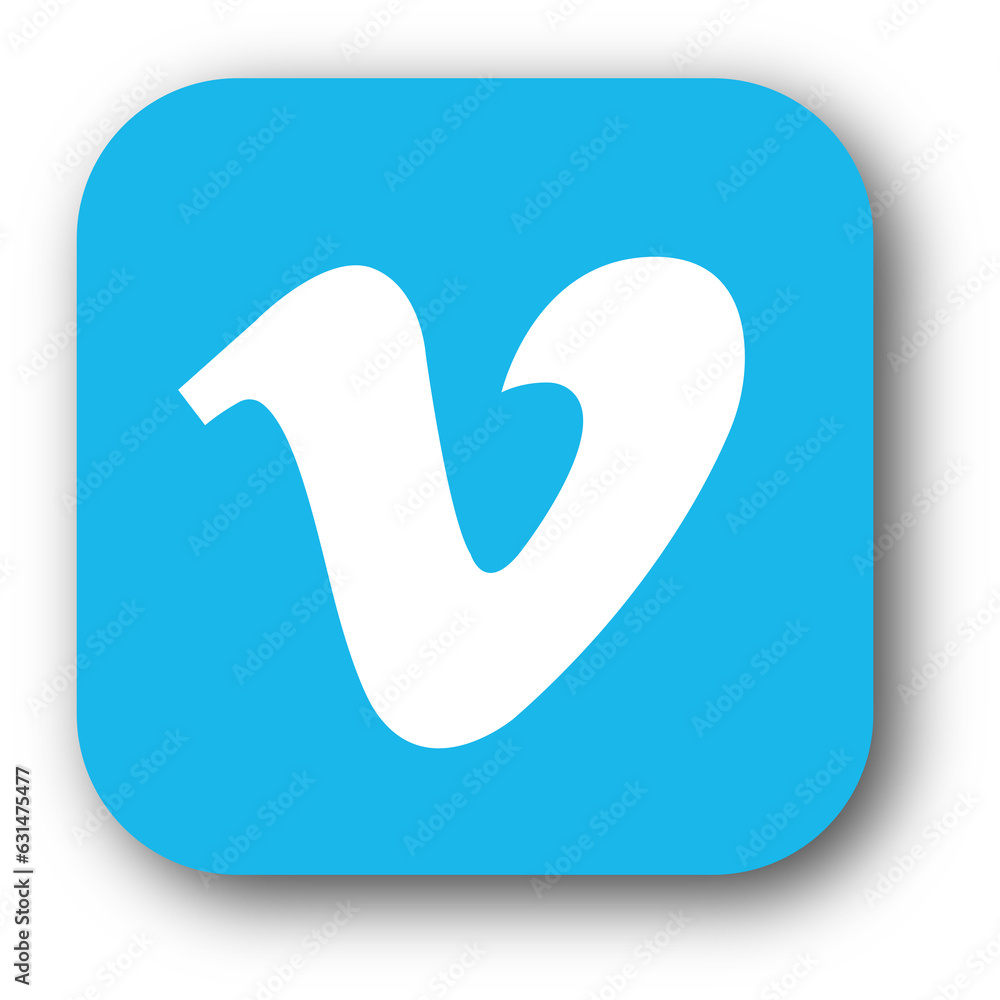 Vimeo logo. Vimeo media logotype on transparent background with ...
