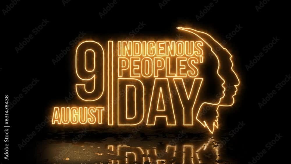 Indigenous Peoples Day Glowing Animation. concept of Indigenous Peoples ...