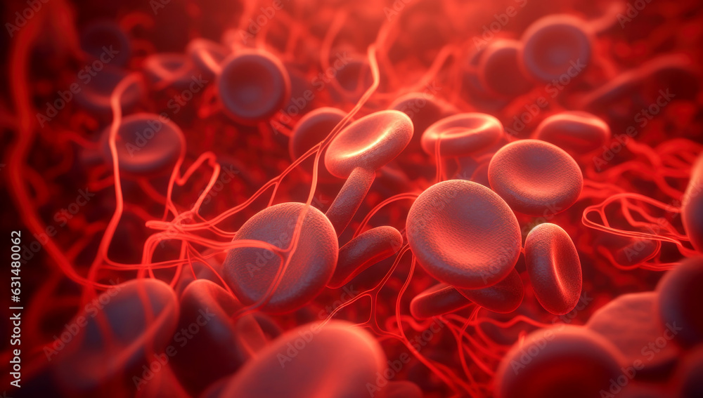 3d rendered medically accurate illustration of human blood cells,made ...