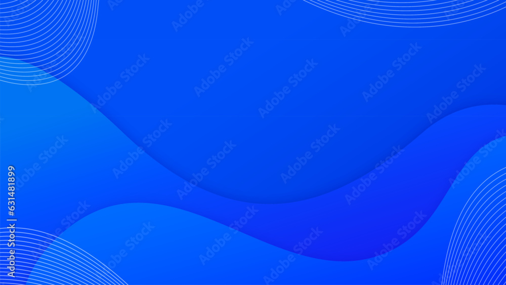 Vetor de Abstract blue background. Blue waves fluid background. Blue ...