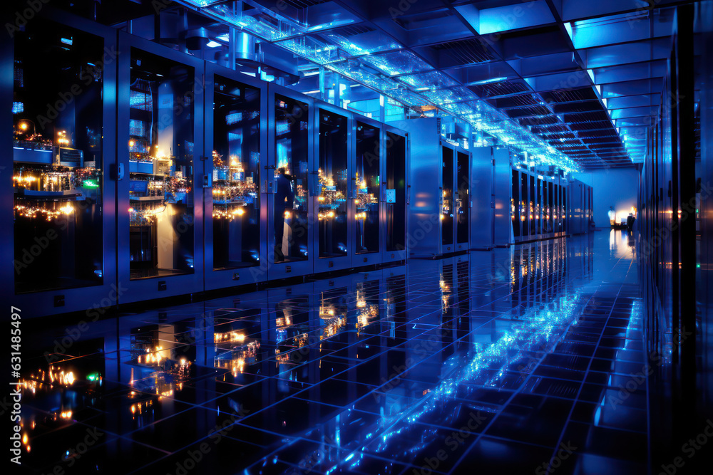 A shot of scalable storage solutions, such as storage area networks ...