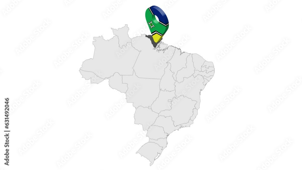 Location Amapa on map Brazil. 3d Amapa flag map marker location pin ... Location Amapa on map Brazil. 3d Amapa flag map marker location pin ...
