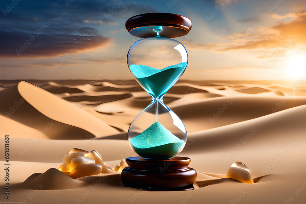 a sand timer running out of sand signifying the end of a limited time ...