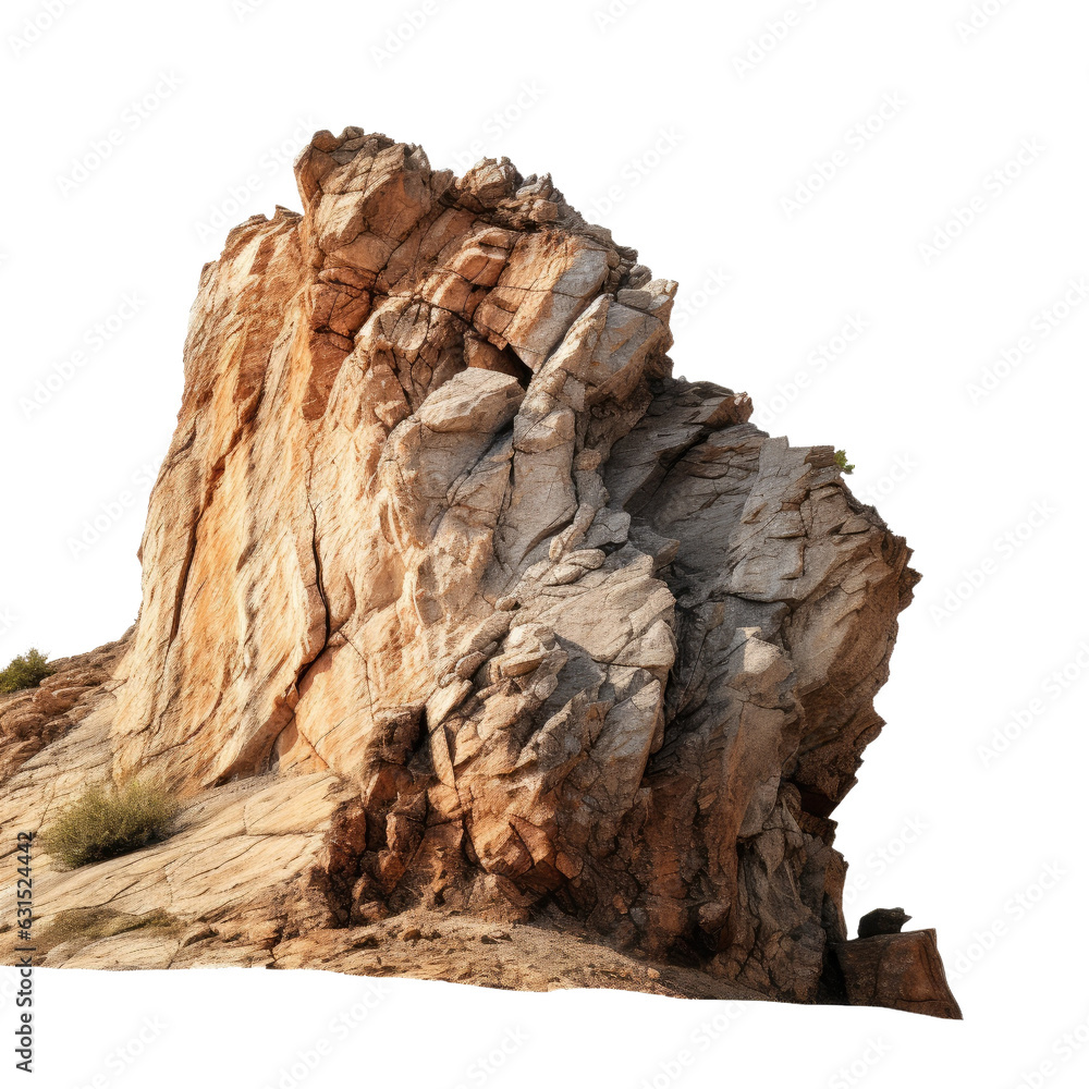 Isolated rock cliff on white backround. Stock Photo | Adobe Stock