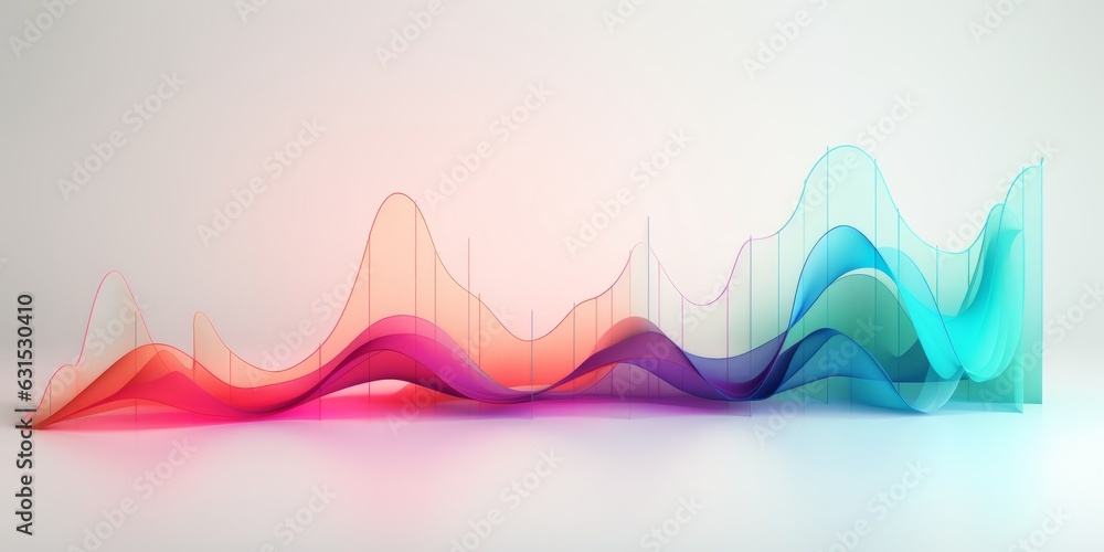 chart glassmorphism aesthetic 3d, infografía de crecimiento Stock ...