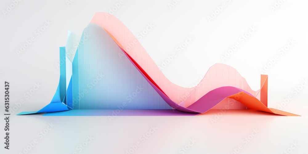chart glassmorphism aesthetic 3d, infografía de crecimiento Stock ...