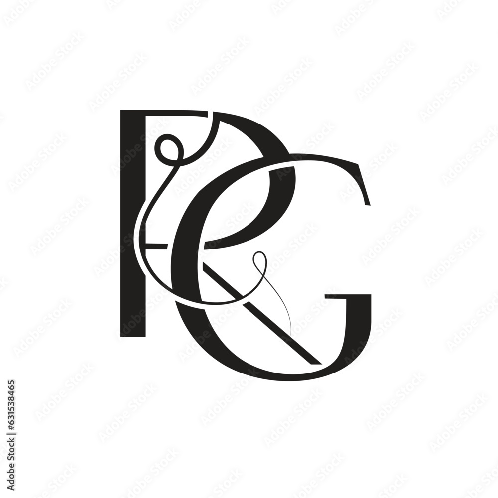 Initial letter RG logo design creative modern symbol icon monogram ...