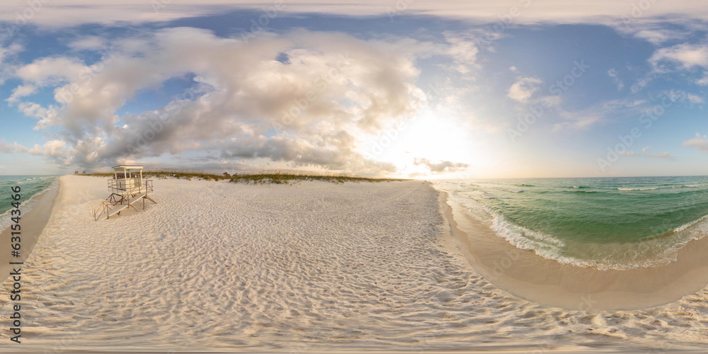 360 equirectangular photo morning on Pensacola Beach Gulf of Mexico ...