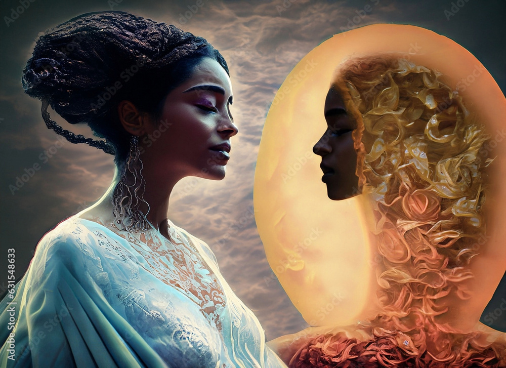 artistic depiction of reincarnation, rebirth, transmigration, Stock ...