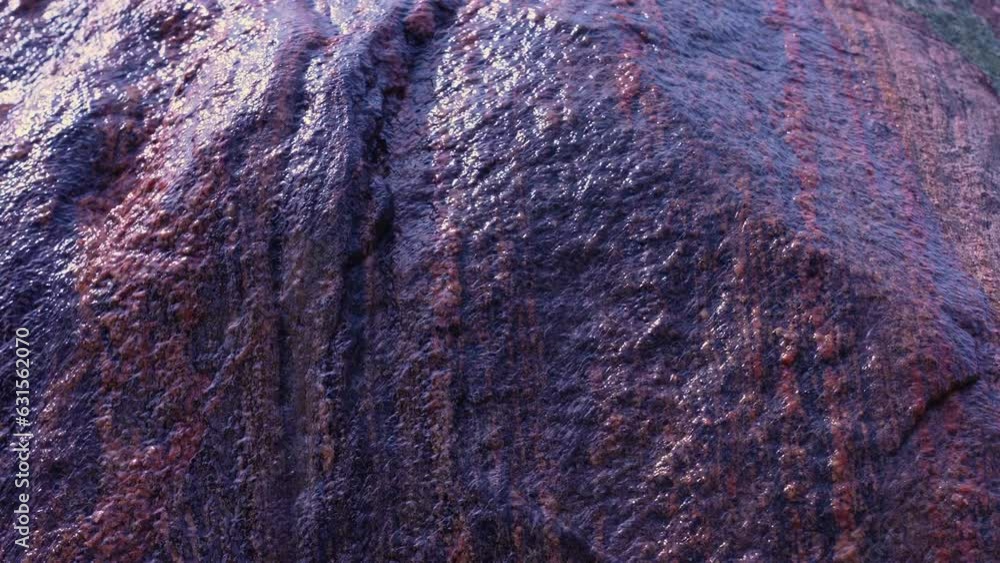 Rock with spring water slow motion at Rosetta McClain Gardens. Named in ...