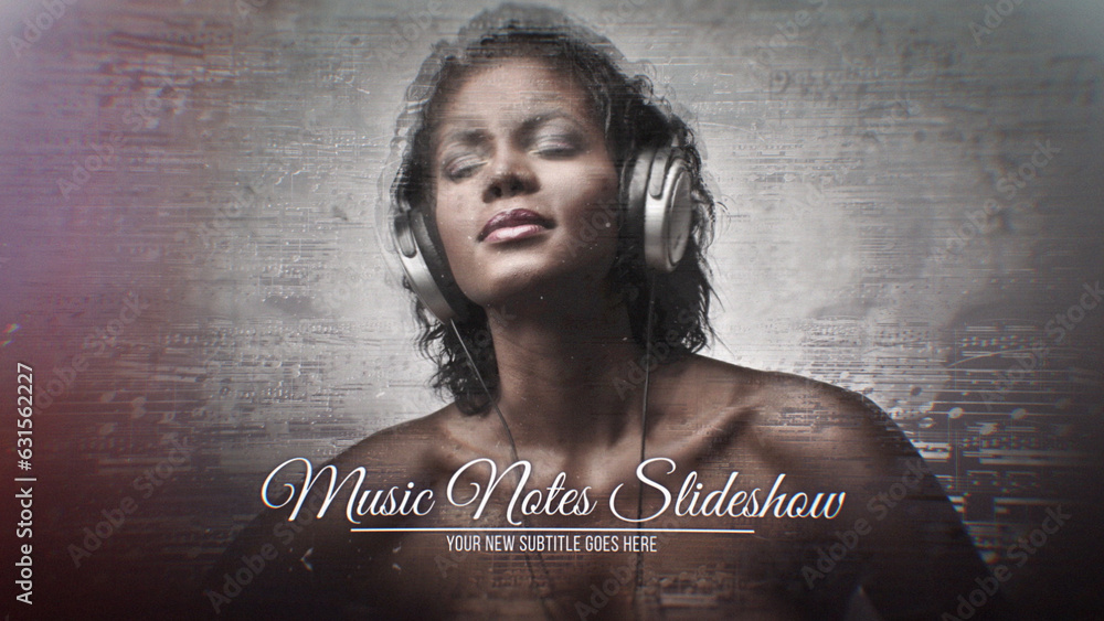 Music Notes Slideshow Stock Template | Adobe Stock