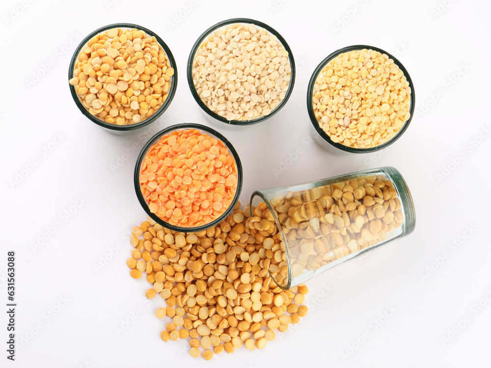 5 types of pulses or daal, staple food of India Stock Photo | Adobe Stock