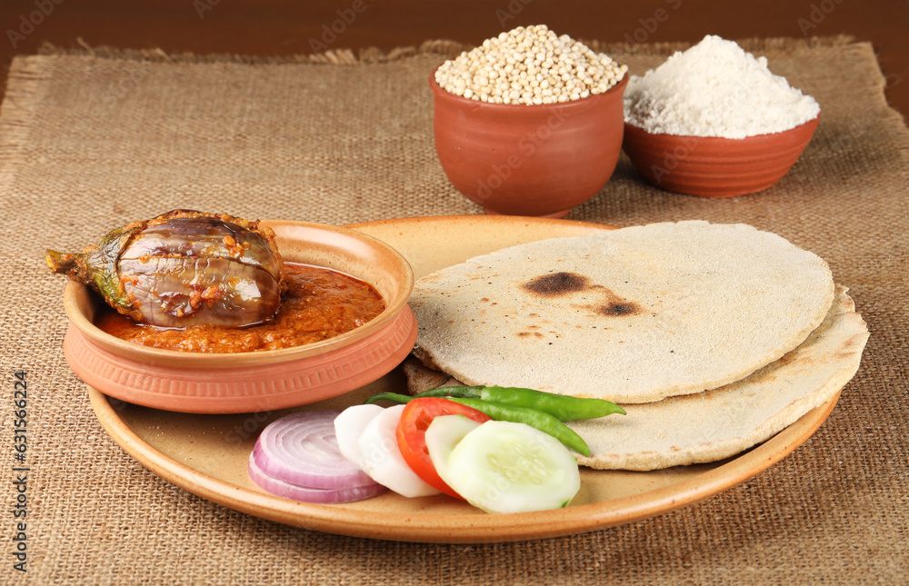 bajra sorghum roti or pearl millet flat breadSoft flat bread made of ...