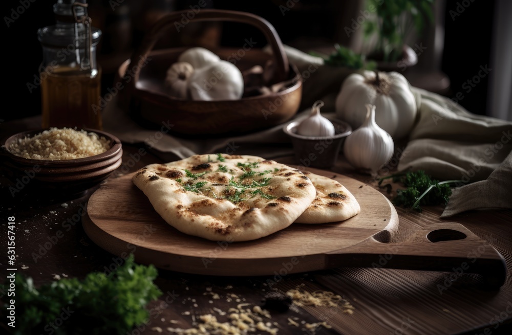 Garlic Naan | garlic | garlick naan | Indian Food, Turkish flatbread ...