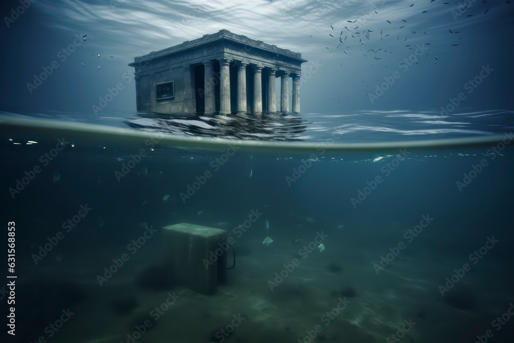 The imagery of a bank submerged in water captures the dire consequences ...