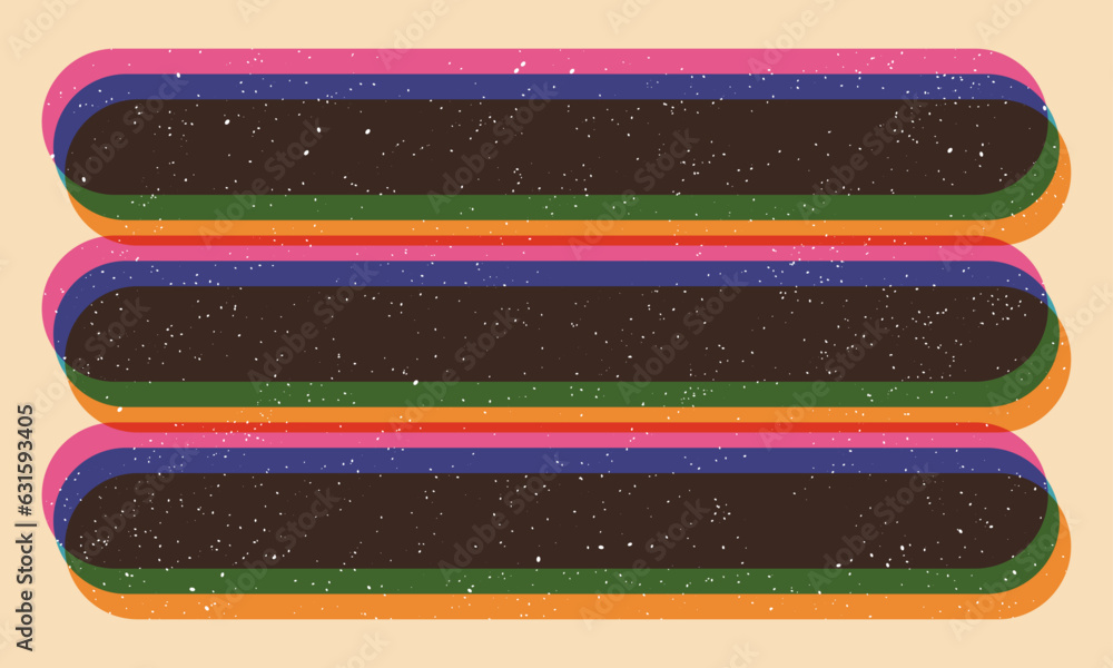 Geometric object with riso print effect. Graphic element for flyer ...