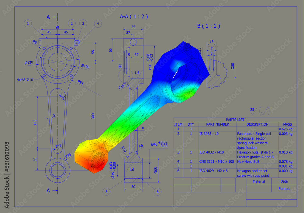Finite Element Method Fem Analysis Connecting Rod Crank For Friction