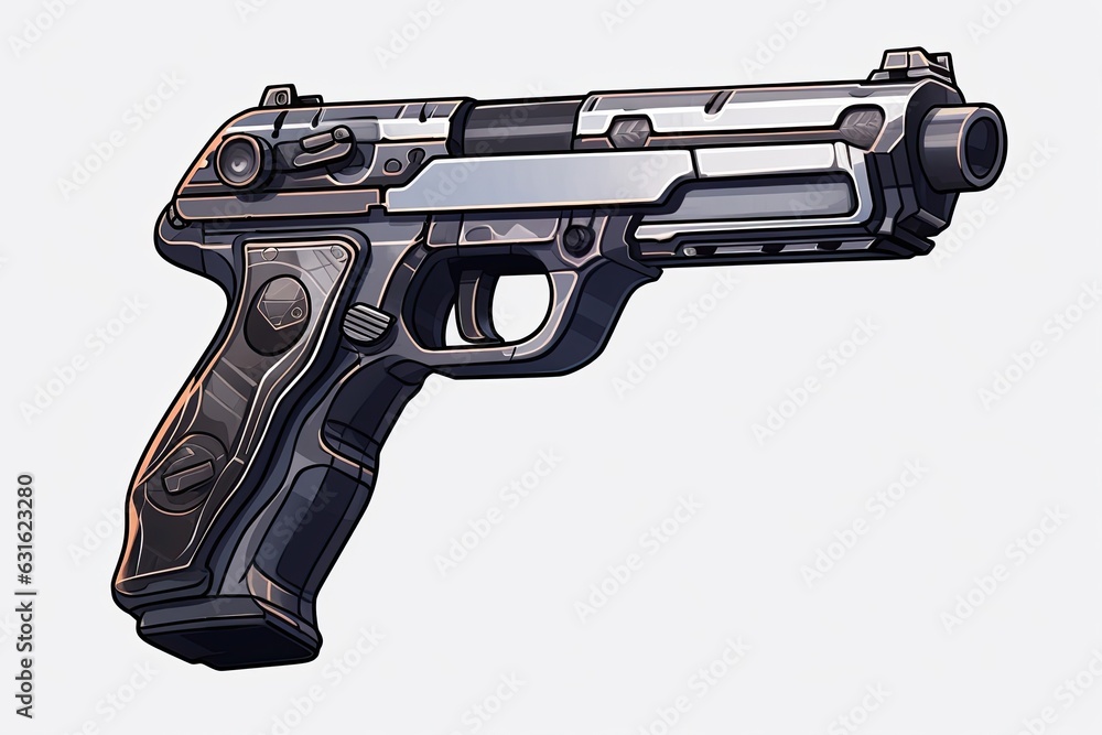 Matte Black: A Sleek and Modern Firearm Drawing with Precision ...