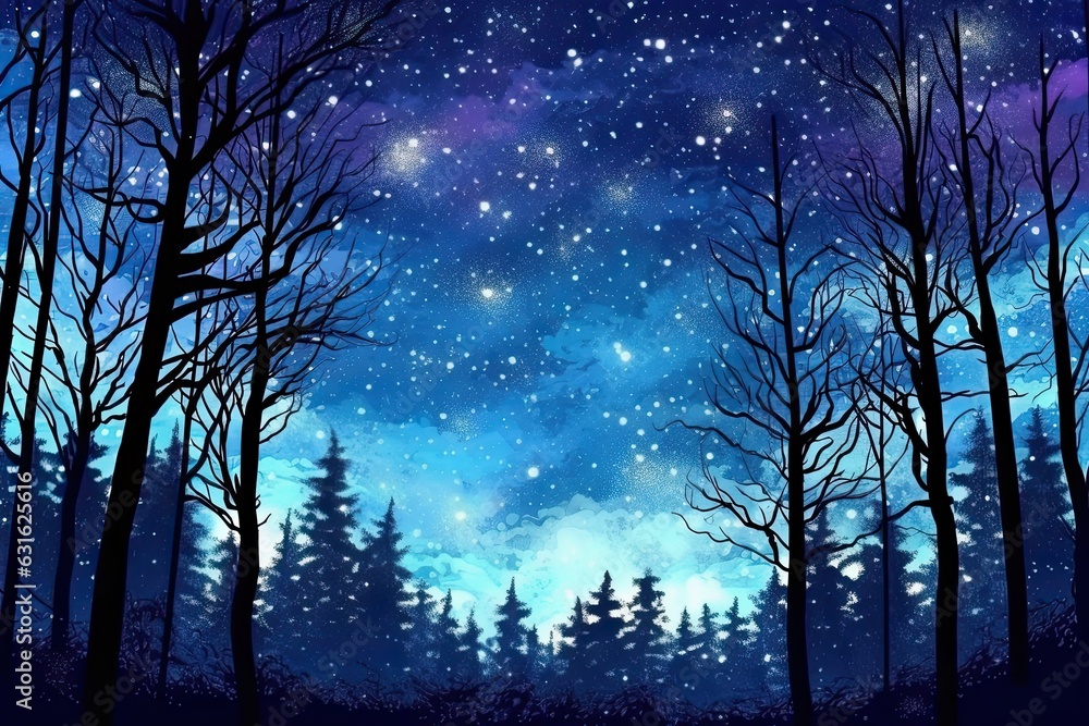 Glittering Stars And The Celestial Wonder Drawing A Starry Night Sky