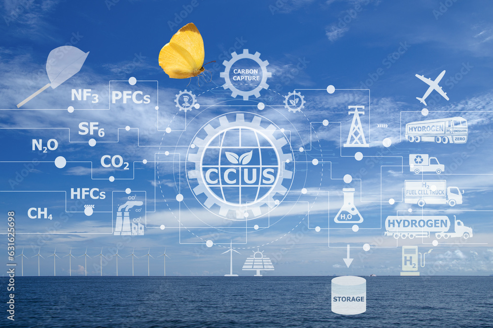 Carbon Capture Utilization And Storage Ccus Concept Technology Of Co2 And Others Capturing