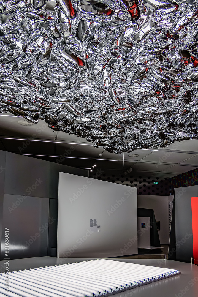 Interior of Stedelijk Museum. “General Idea” exhibition - work of ...