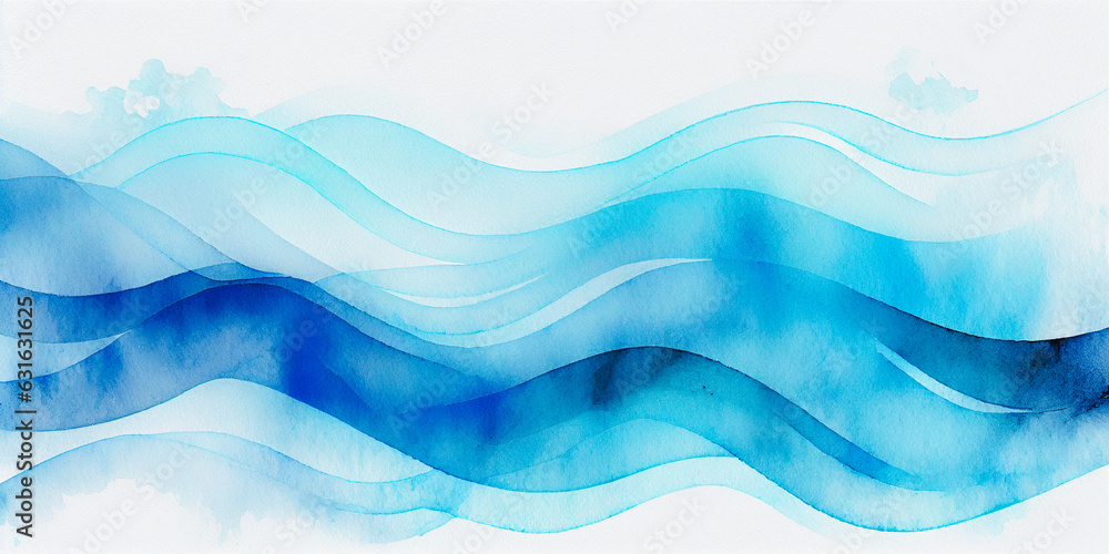 Ocean water waves background, blue isolated wavy boarder for copy space ...