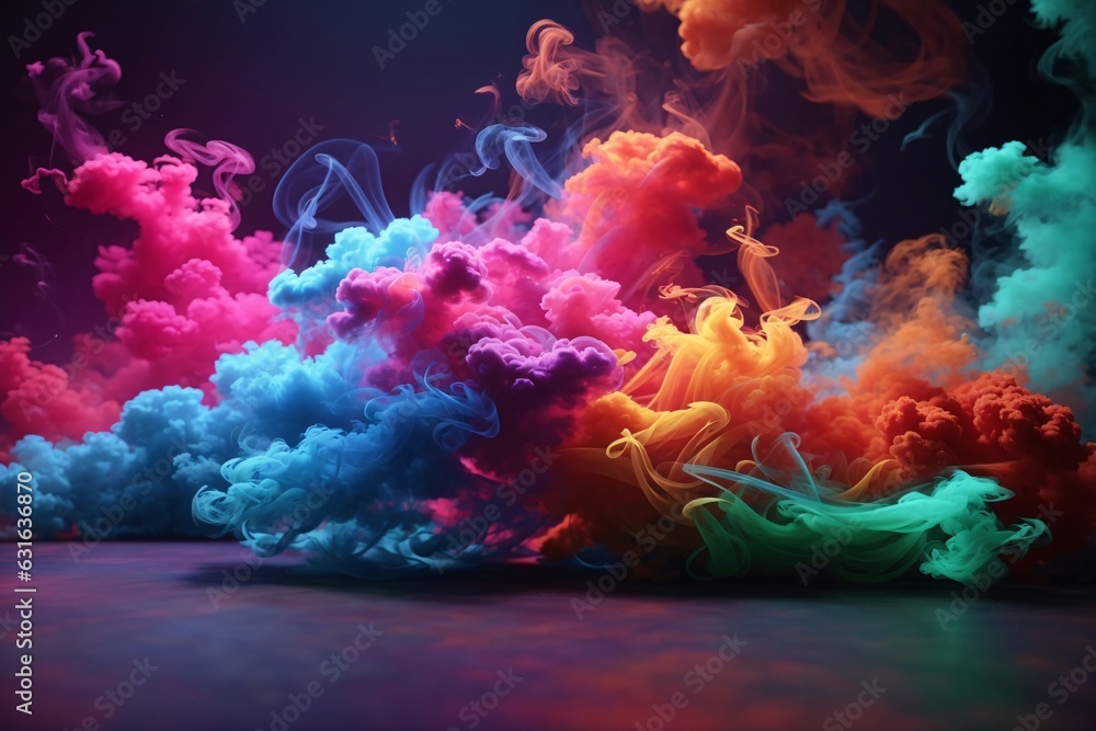 Colorful Smoke Bomb Wallpaper, Rainbow Colorful Smoke Bomb Background ...