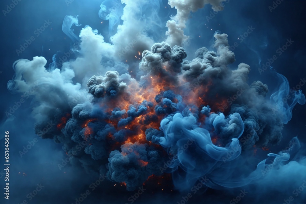 Blue Smoke Wallpaper, Smoke Background, Smoke Effects Background, Smoke ...