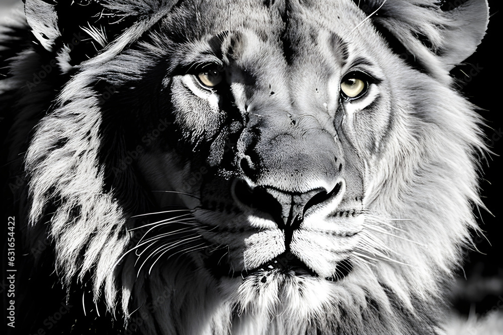 The African lion is a mammal belonging to the Felidae family. Known as ...