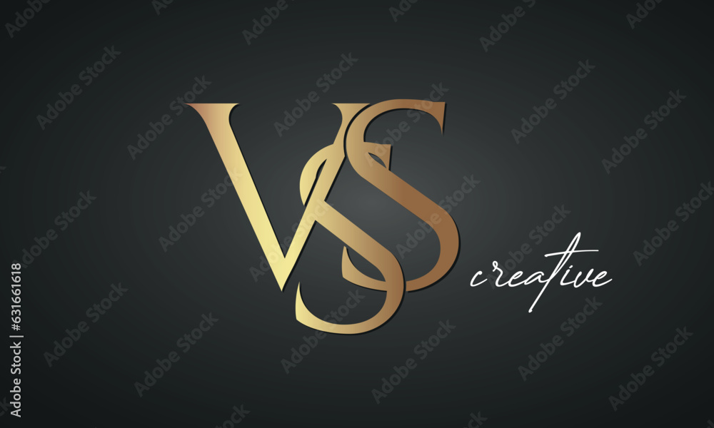 Vetor de luxury letters VSS golden logo icon premium monogram, creative ...
