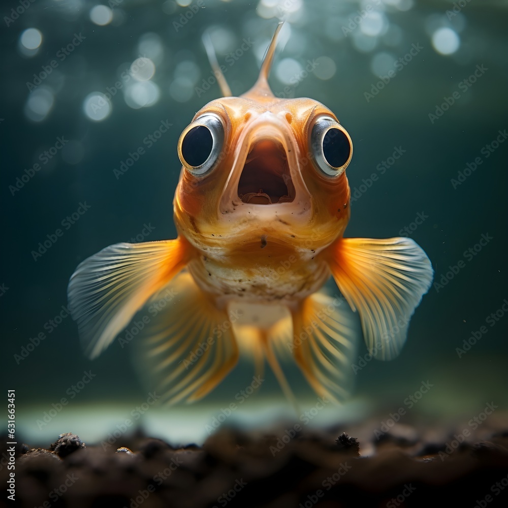 Astonishing Aquatic Encounter: Image of a Fish with Wide Open Mouth and ...