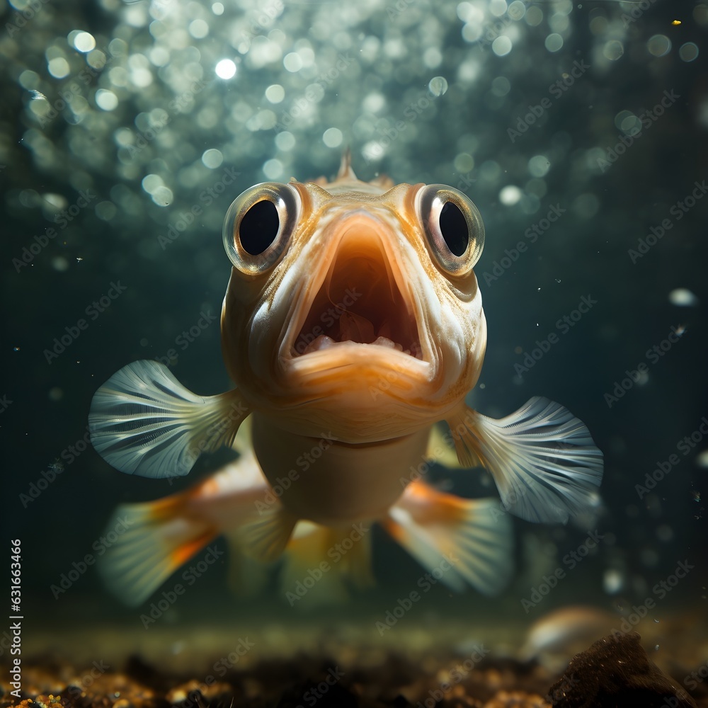Astonishing Aquatic Encounter: Image of a Fish with Wide Open Mouth and ...