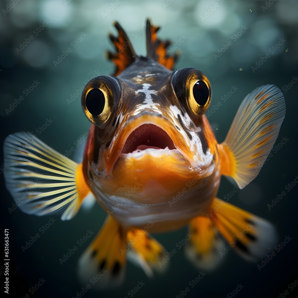 Astonishing Aquatic Encounter: Image of a Fish with Wide Open Mouth and ...