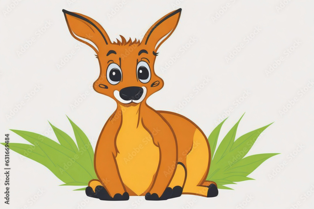 Illustration of kangaroo cartoon vector design Stock Photo | Adobe Stock