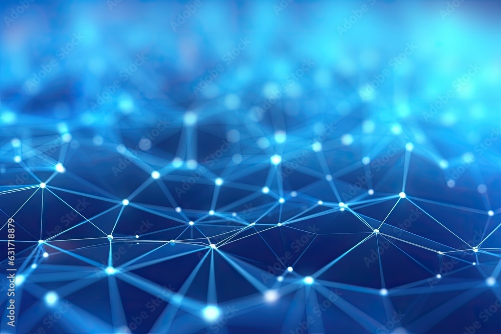 Abstract technology background with connecting dots and lines. Network connection structure. 3d ...