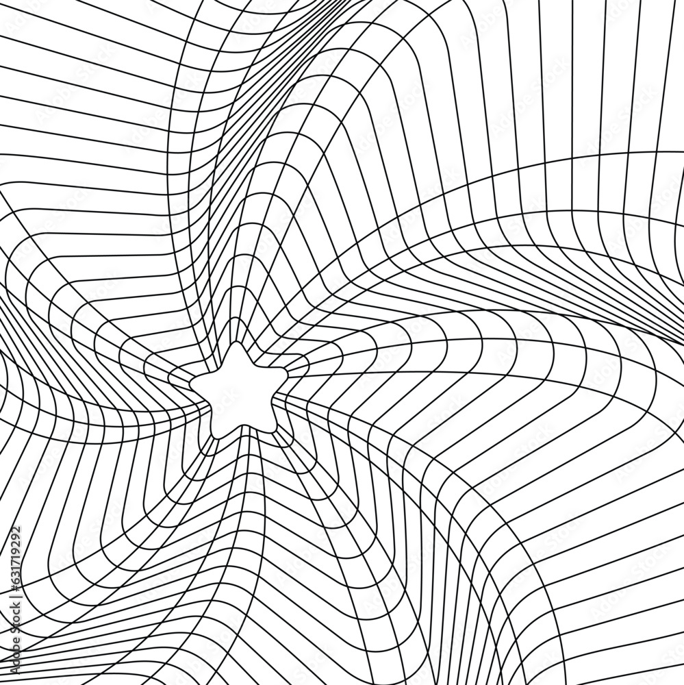 Vetor de Star Pattern Line Drawing Illustration. Star Pattern Vector ...