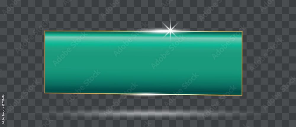 3D Elegant Green and Gold Isolated Banner Designs Realistic Signboard ... 3D Elegant Green and Gold Isolated Banner Designs Realistic Signboard ...