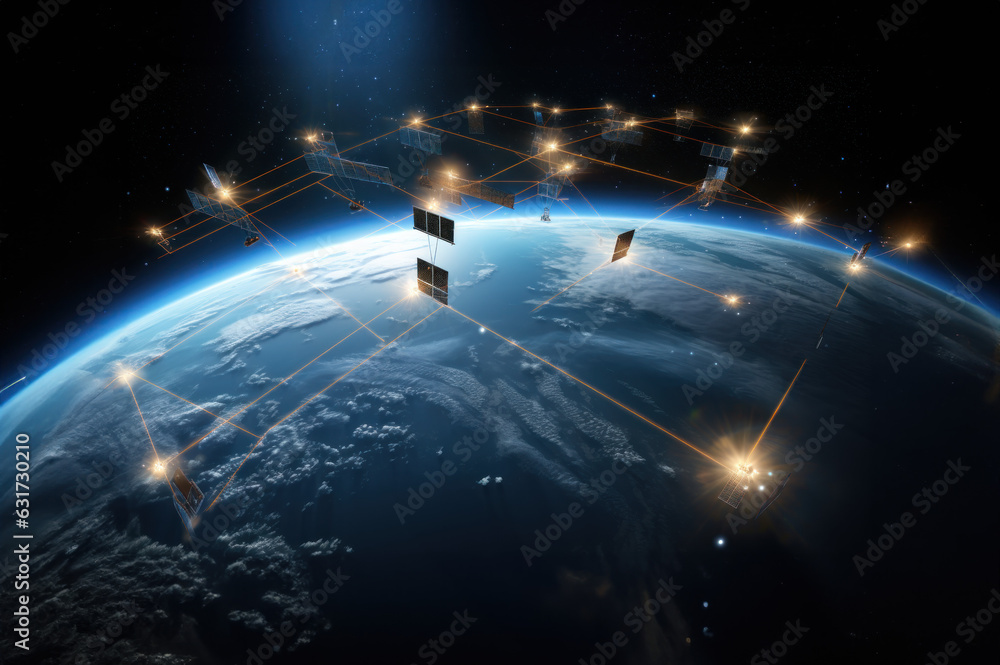 Space-Based Solar Power a network of satellites capturing solar energy ...