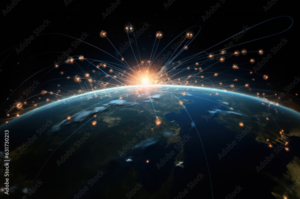 Space-Based Solar Power a network of satellites capturing solar energy ...