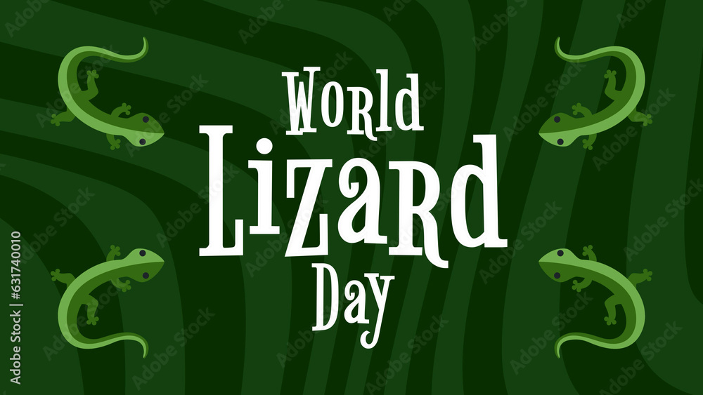 World Lizard Day with lizard animated background for lizard day. Stock ...