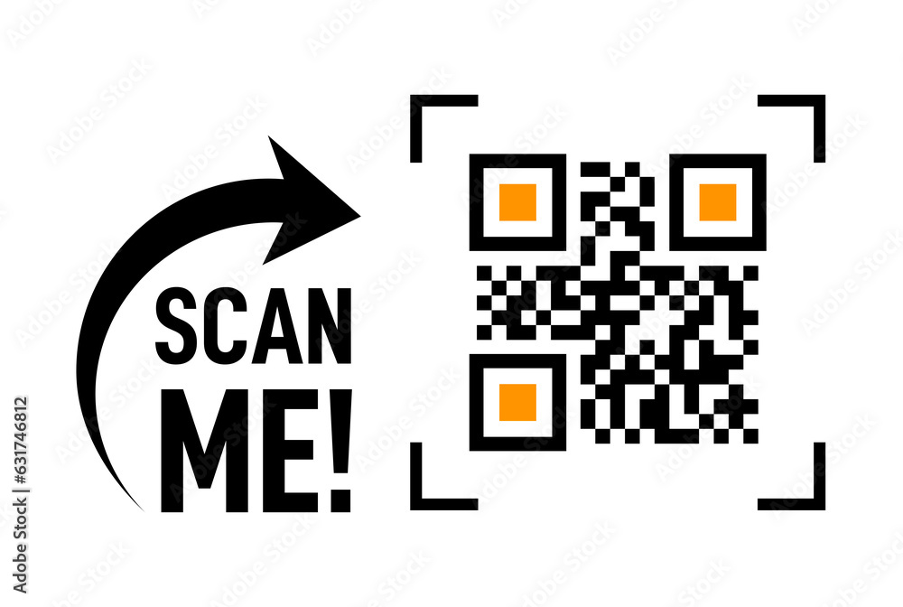 Poster Scan me qr code on transparent background – Wall Art | UkPosters