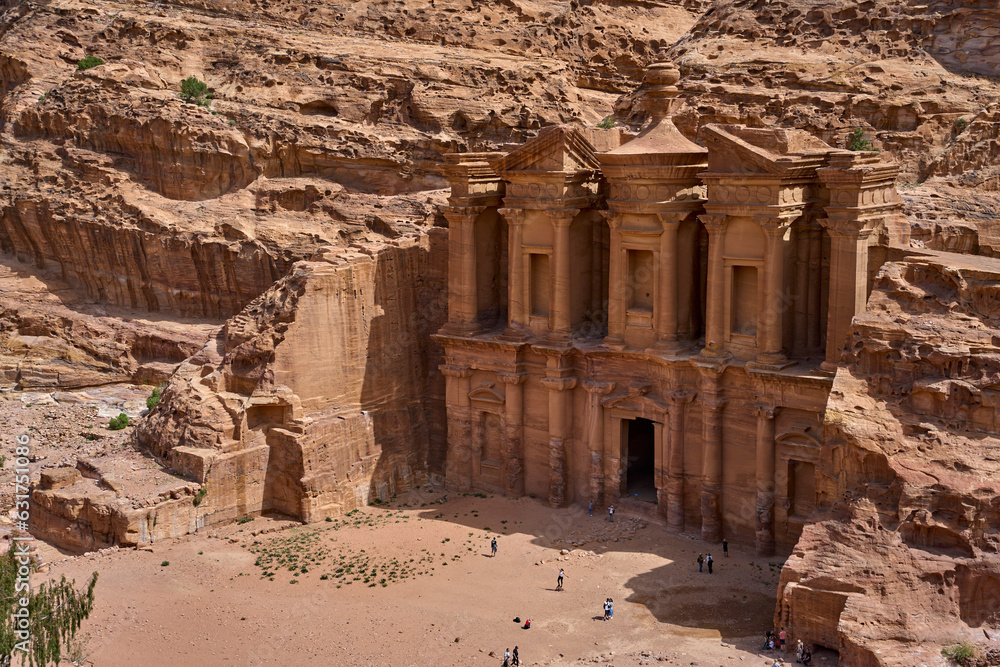 Al-Deir (the monastery) as seen from above, while on a day-trip though ...
