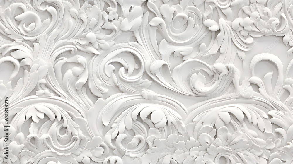 Generative AI : Imperial rococo pattern Vector ornament decor. Baroque ...