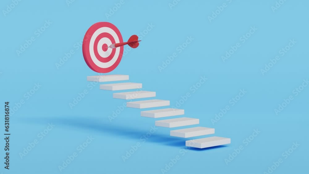 Goal, motivation to success. Concept of setting goals correctly. Climb ...