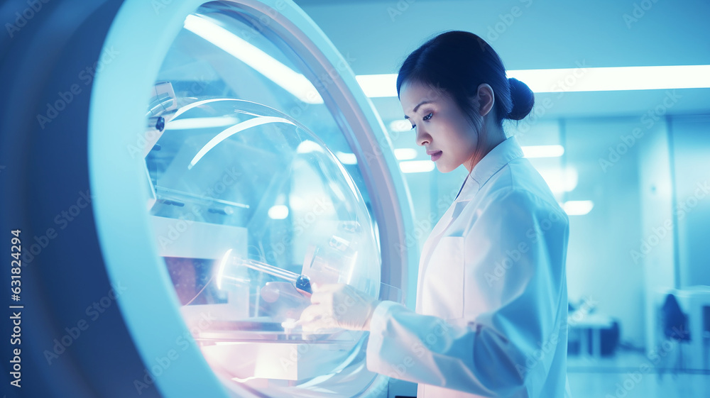 Future innovative digital lab diagnostic test in a high-tech medical ...