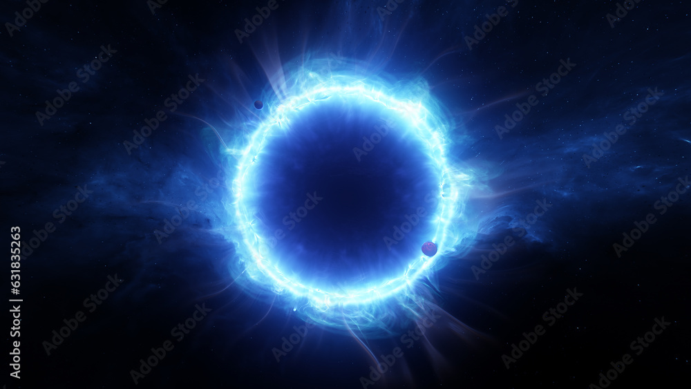 Portal In The Space. Portal Opening. Deep Space Journey, Intergalactic ...